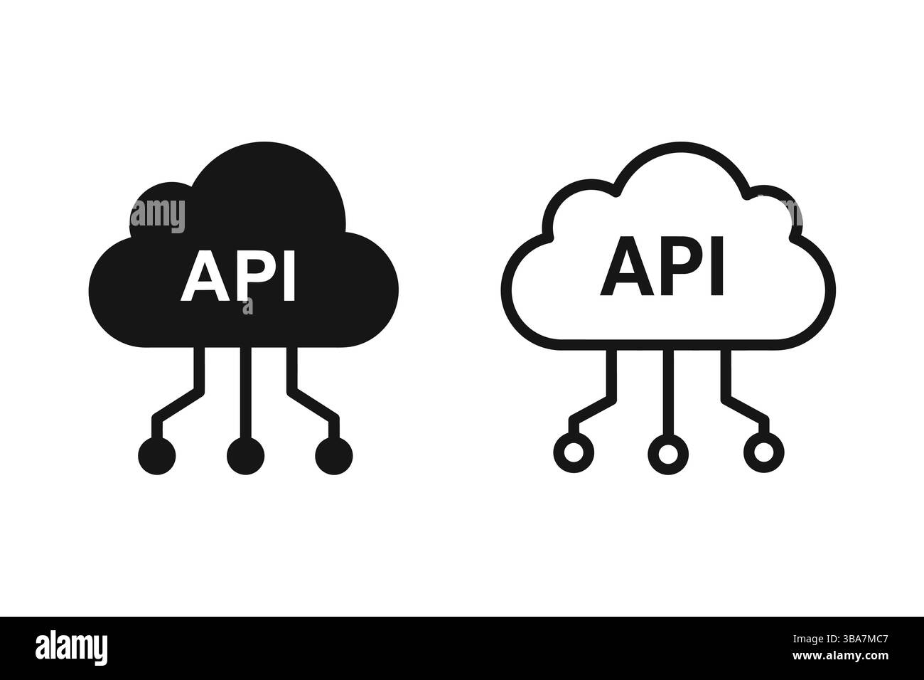 Api cloud vector icon set, application programming interface, connection icons Stock Vector ...