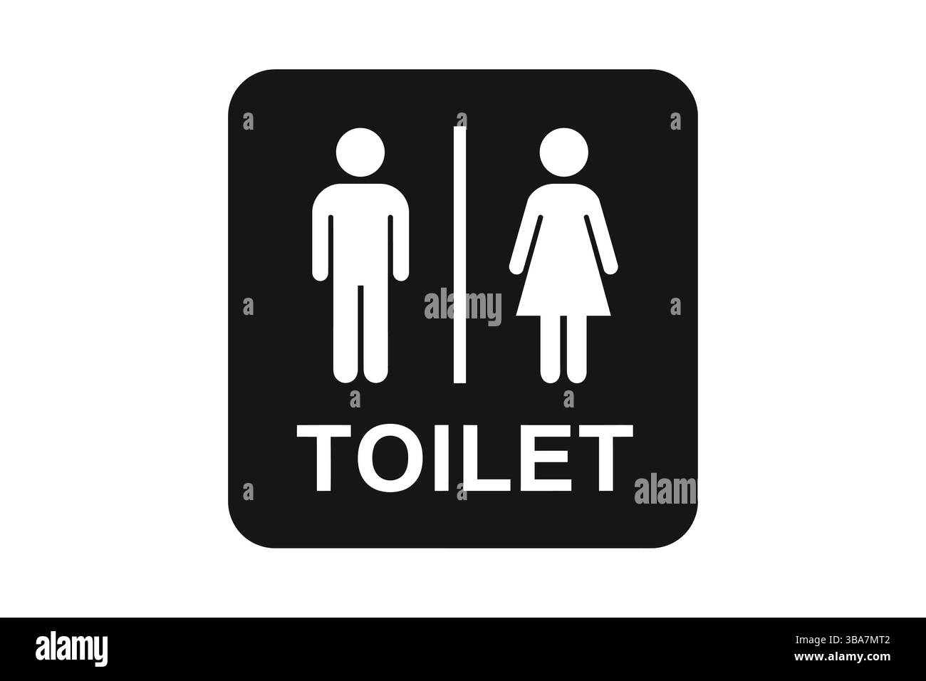 Restroom sign, universal gender neutral bathroom symbol, public ...