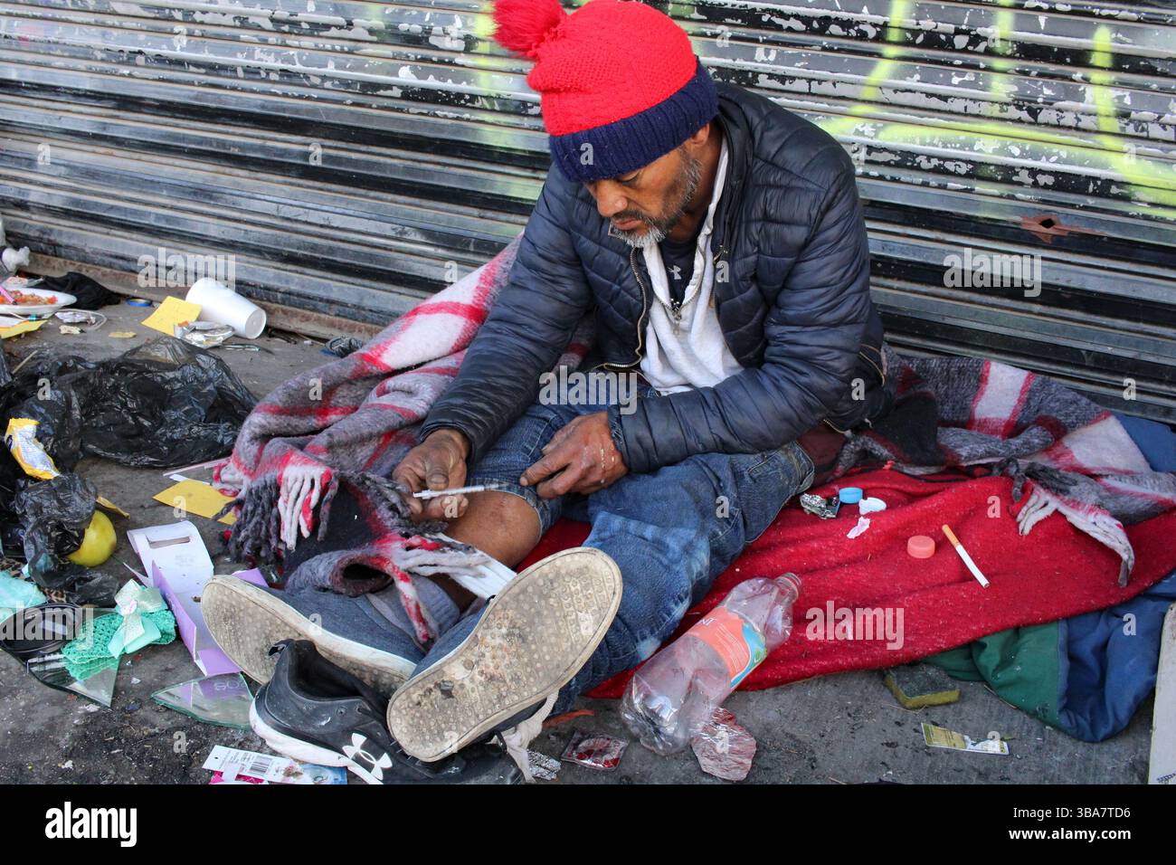 Tijuana, Mexico. 17th Jan, 2025. January 2025, Tijuana, Mexico Addicts ...