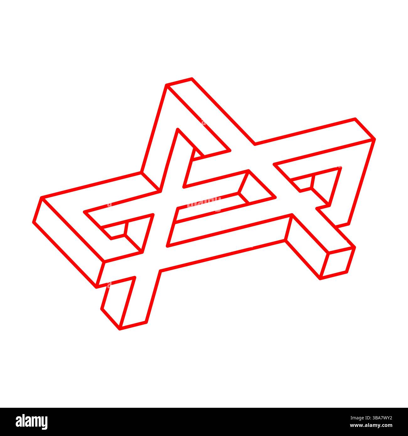 Impossible shapes. Sacred geometry. Optical illusion. Abstract eternal ...