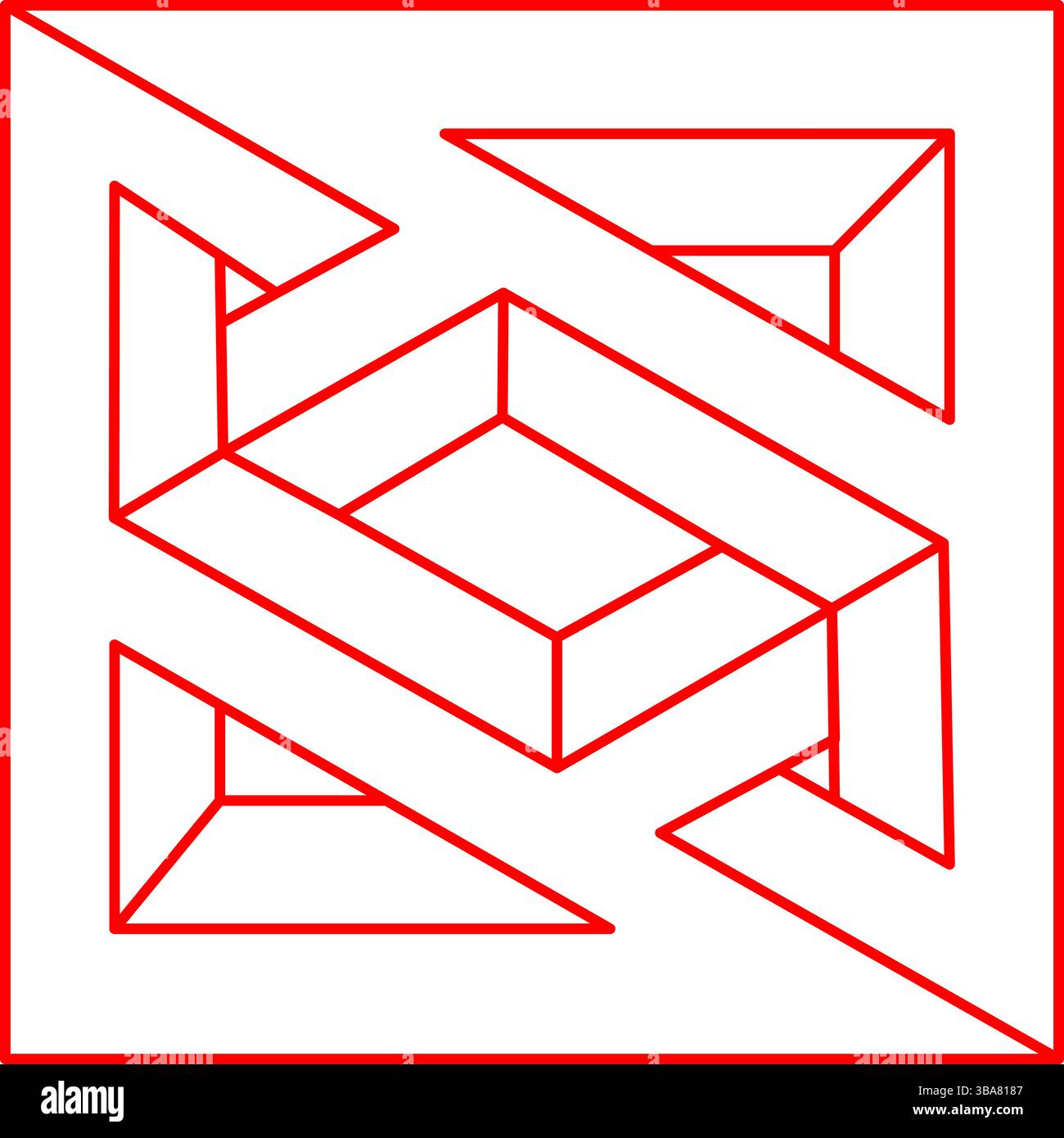 Optical Illusion Shapes Unreal Geometric Objects Vector Impossible Figures Sacred Geometry