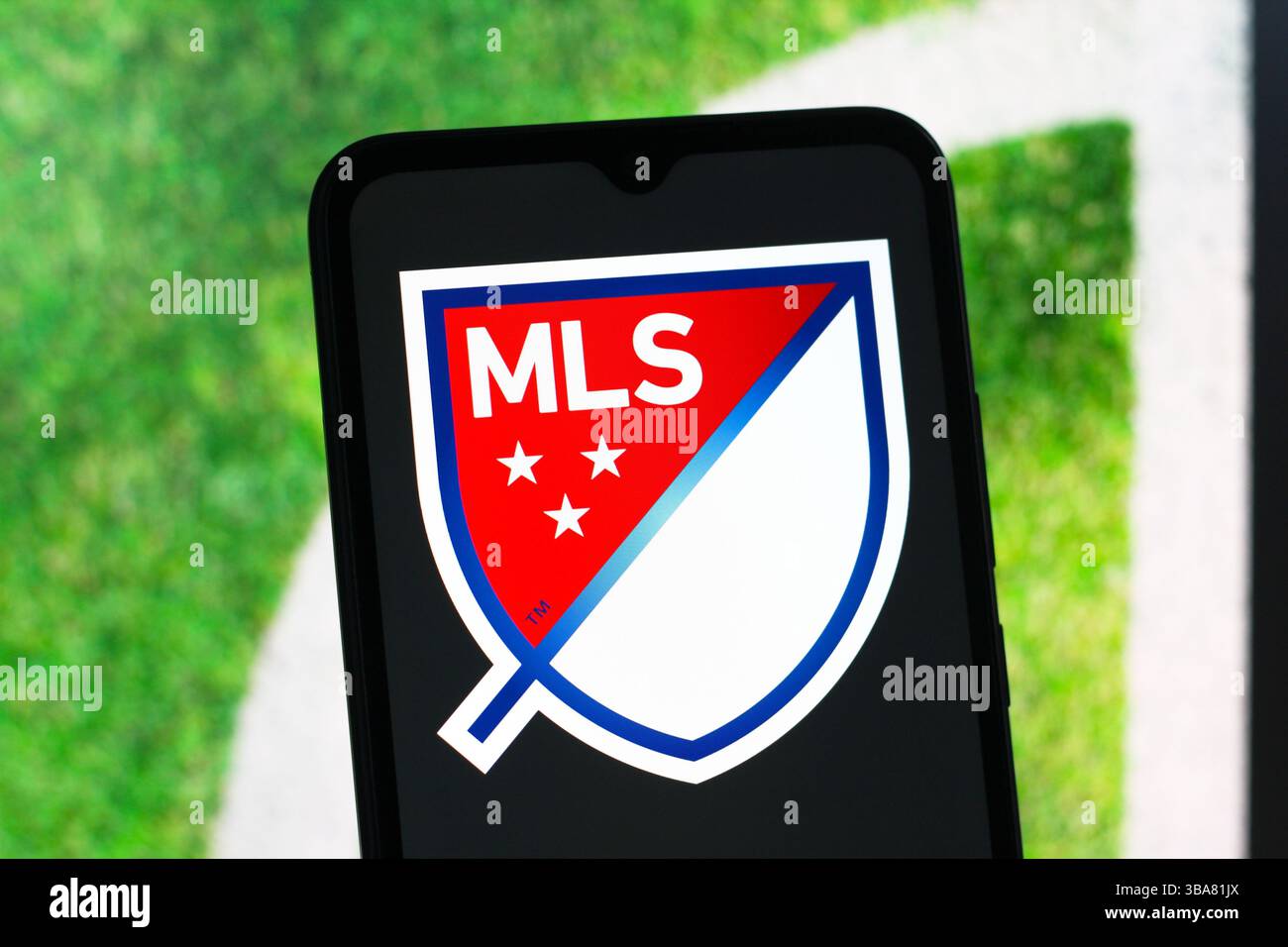 In this photo illustration, the MLS (Major League Soccer) logo is seen ...