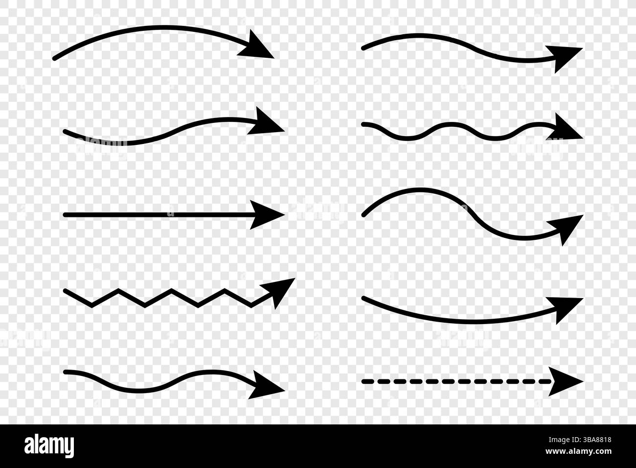 Arrow dash line flat Stock Vector Images - Alamy