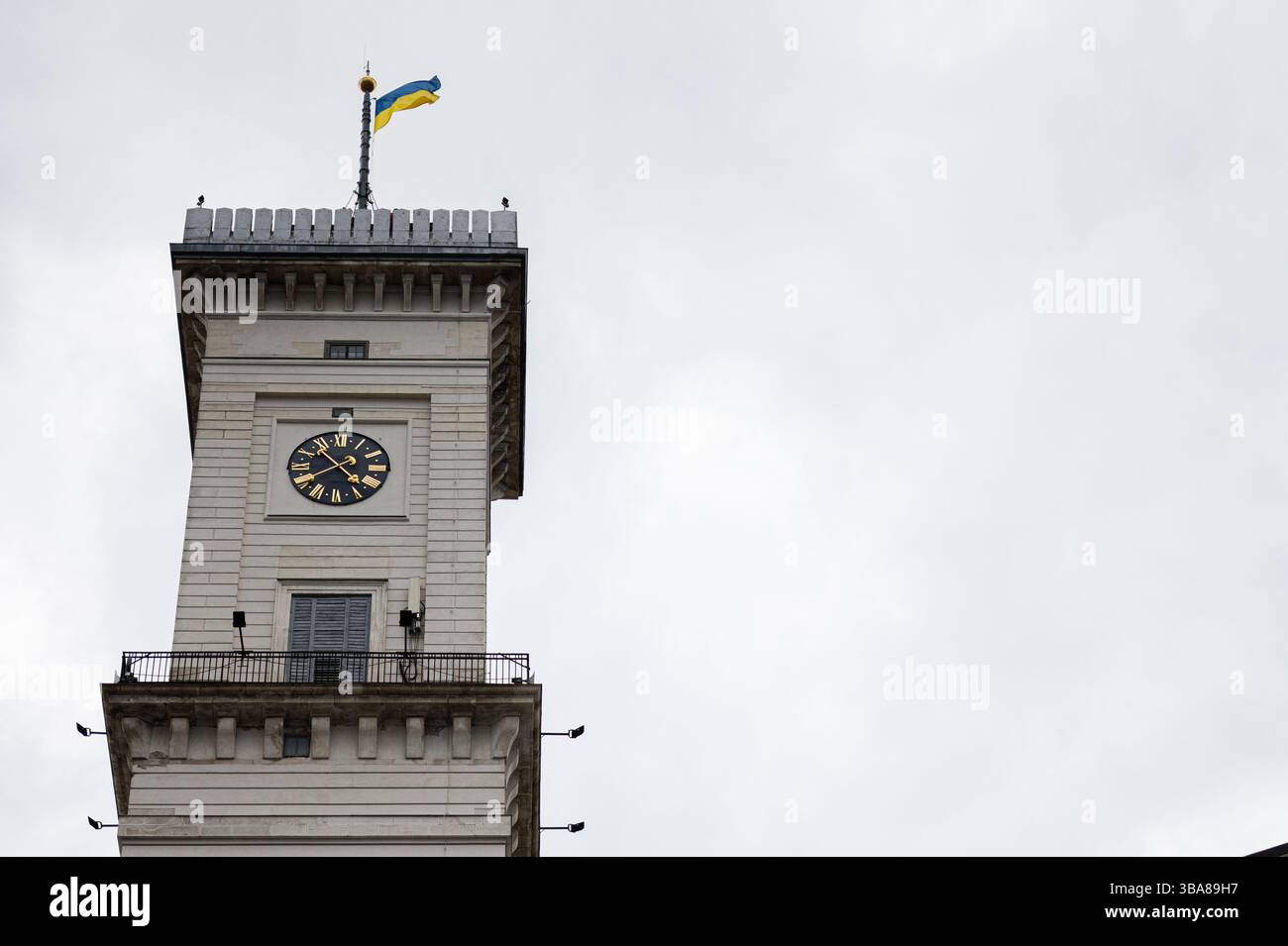 Elegant clock tower featuring flag, symbolizing historical and cultural ...