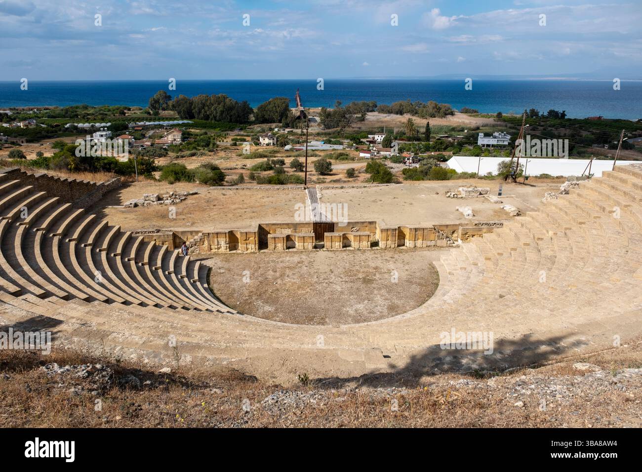 Soloi Roman Amphitheatre, Soloi, Karavostasi, Northern Cyprus Stock ...