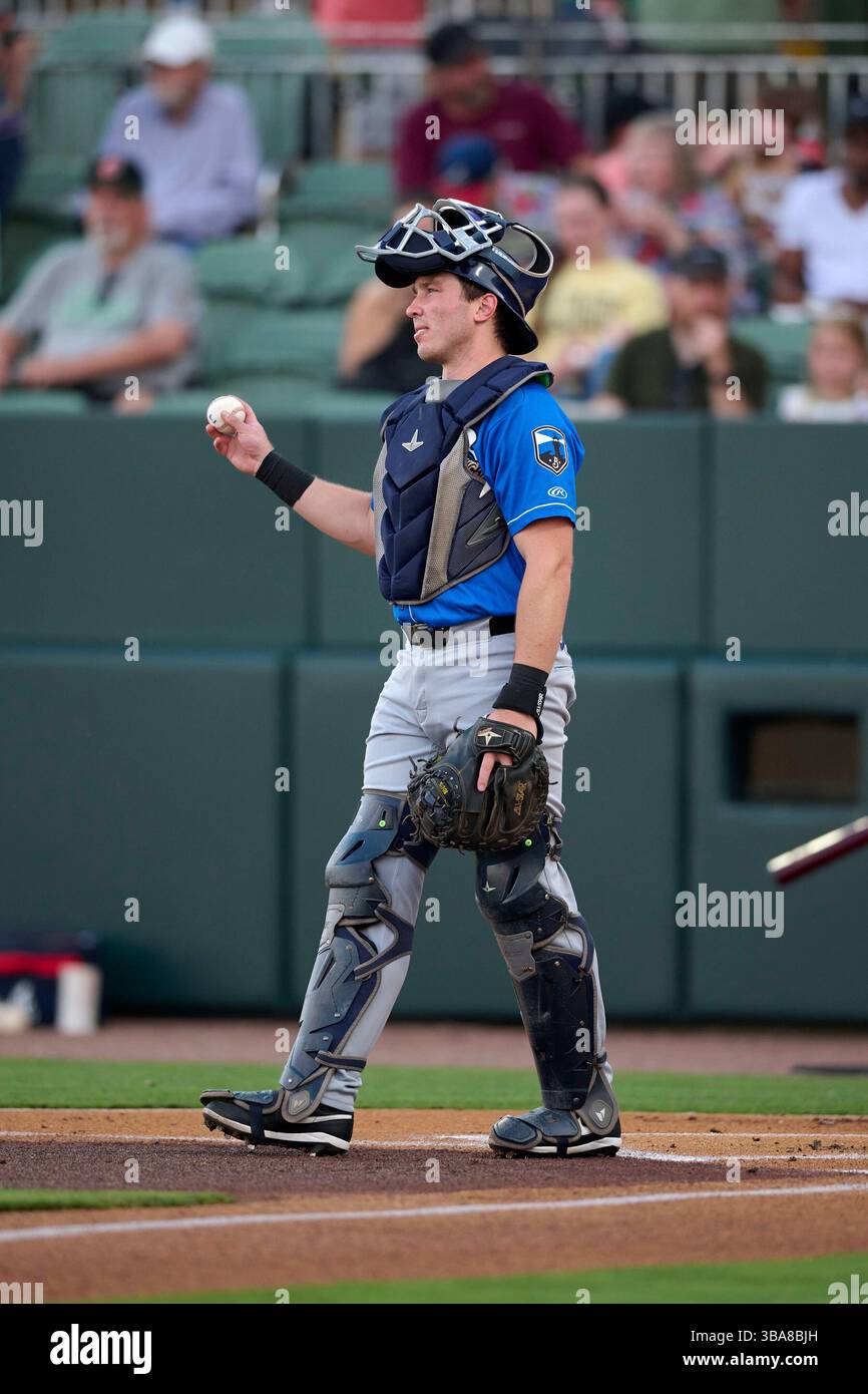 Biloxi Shuckers catcher Darrien Miller (29) during an MiLB Southern ...