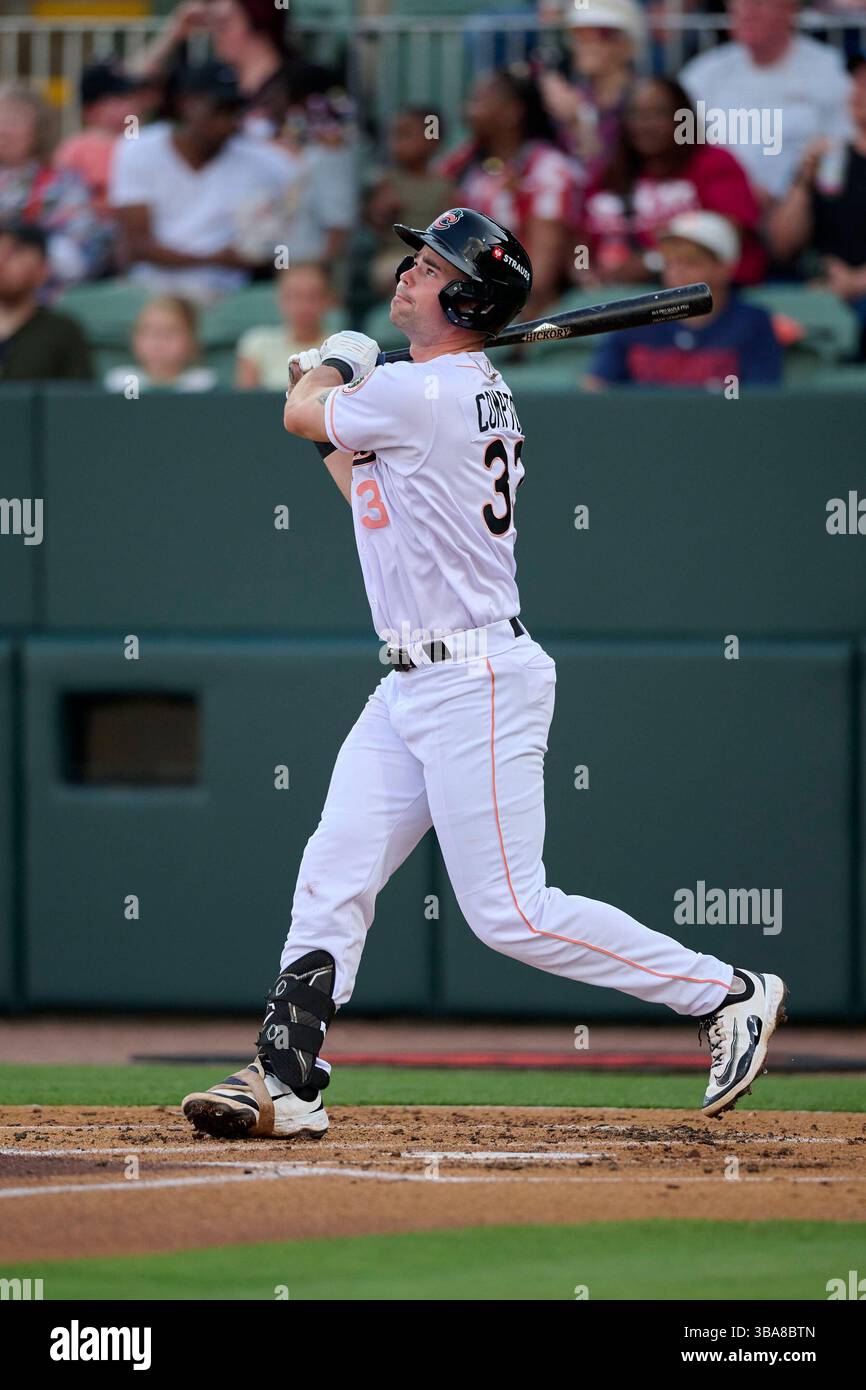 Columbus Clingstones Drew Compton (33) bats during an MiLB Southern ...