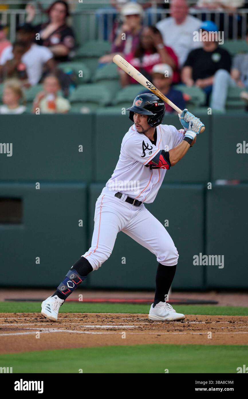 Columbus Clingstones Kobe Kato (11) bats during an MiLB Southern League ...