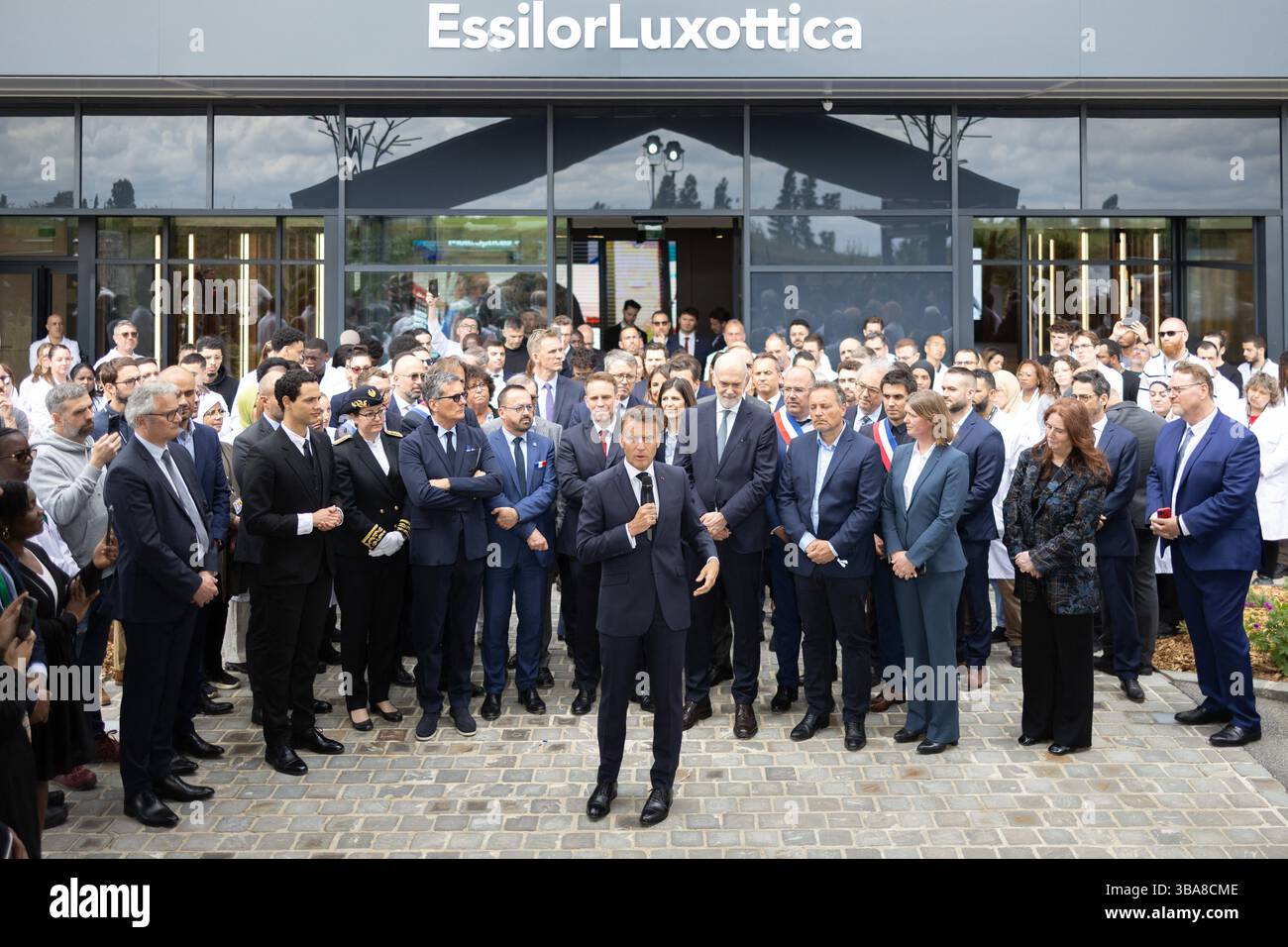 Wissous, France. 12th May, 2025. French President Emmanuel Macron ...