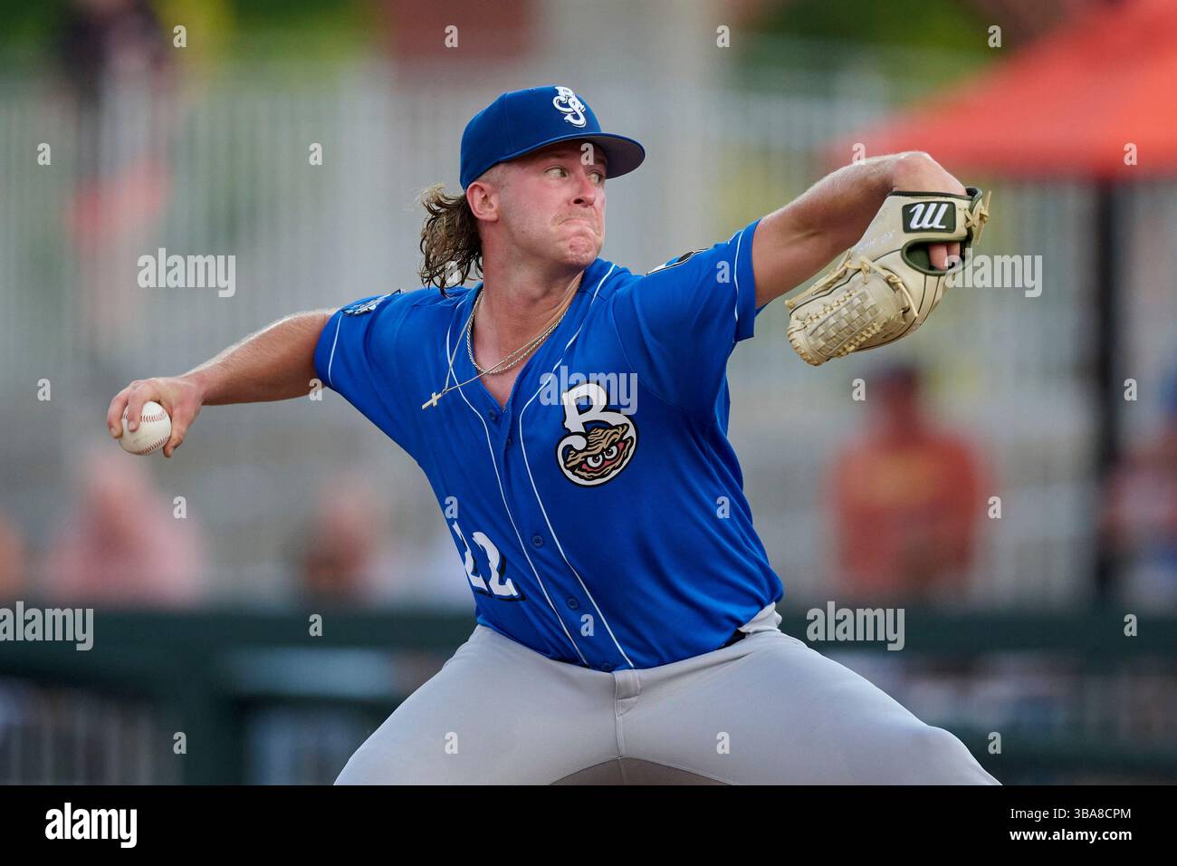Biloxi Shuckers pitcher K.C. Hunt (22) during an MiLB Southern League ...