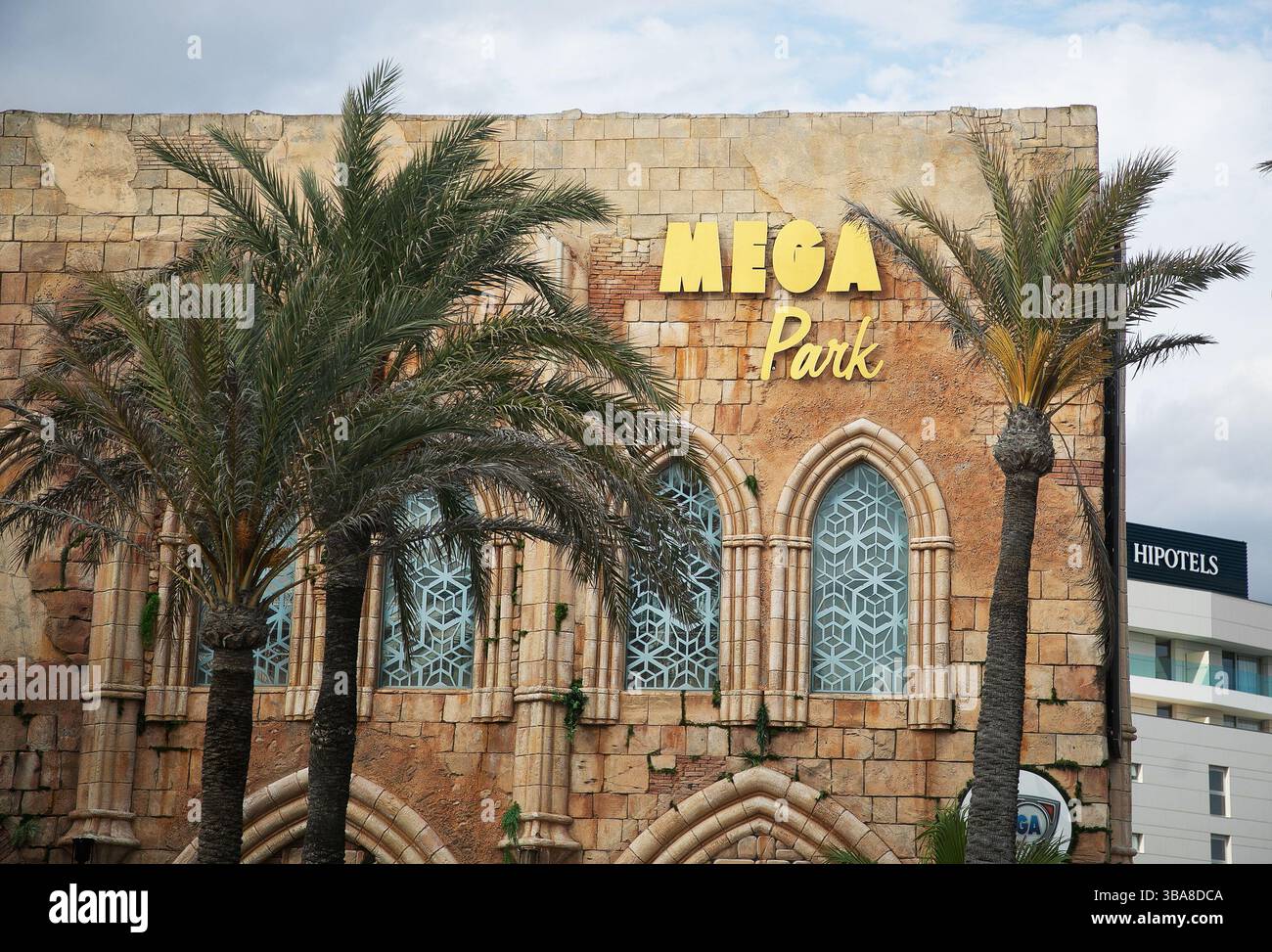 Palma, Spain. 07th May, 2025. The lettering "Megapark" hangs on the ...