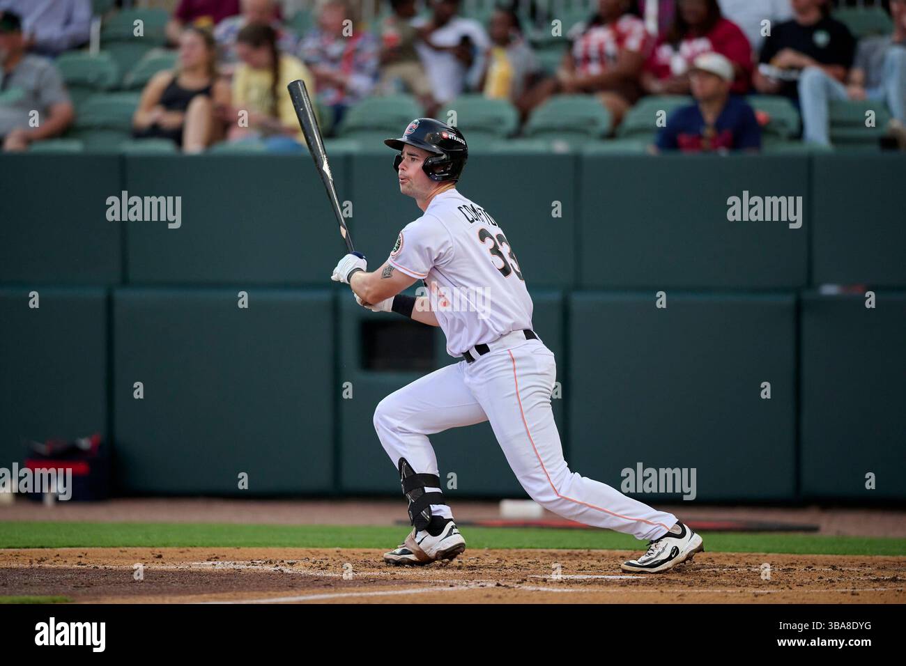 Columbus Clingstones Drew Compton (33) bats during an MiLB Southern ...