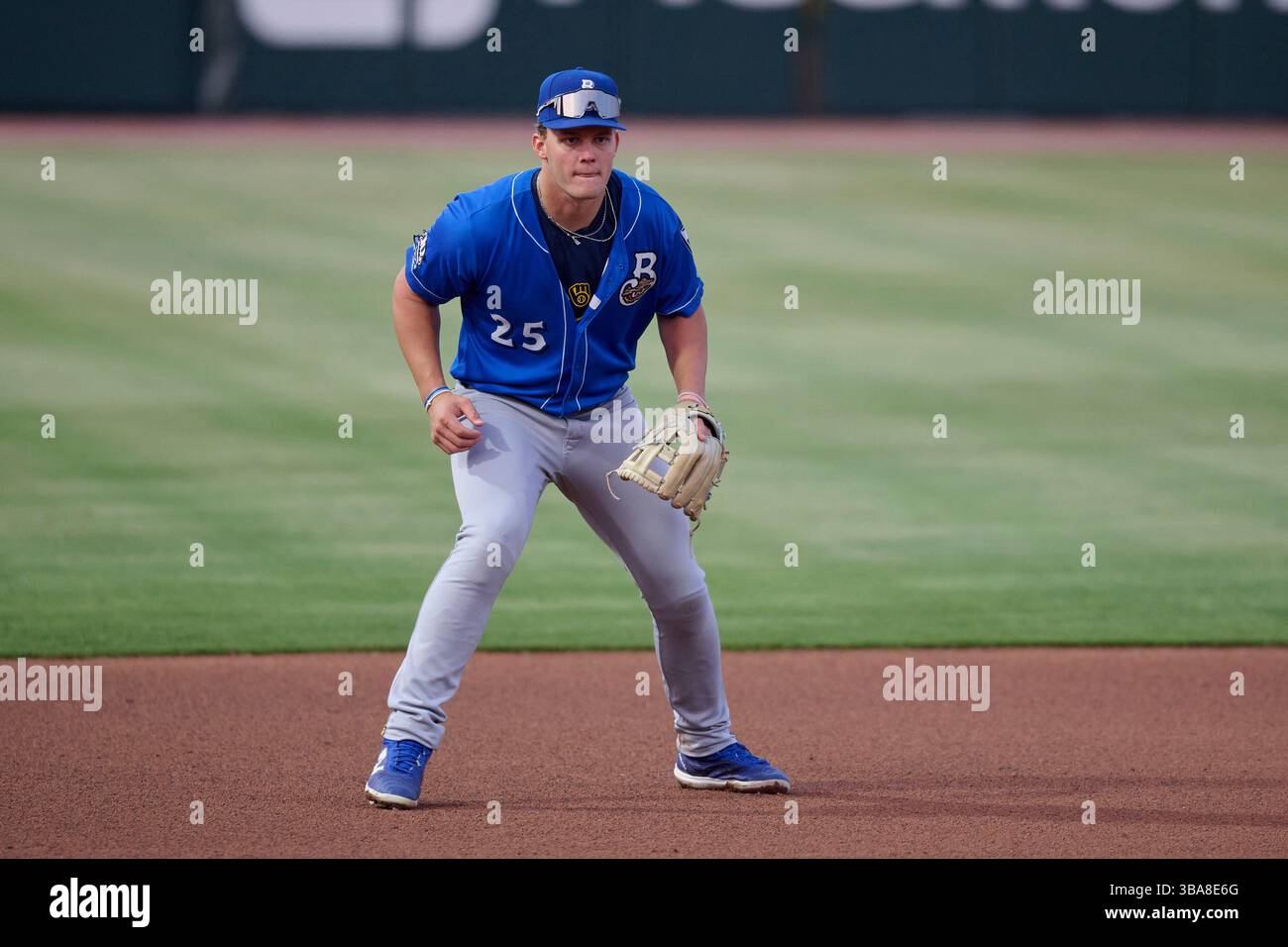 Biloxi Shuckers third baseman Brock Wilken (25) during an MiLB Southern ...