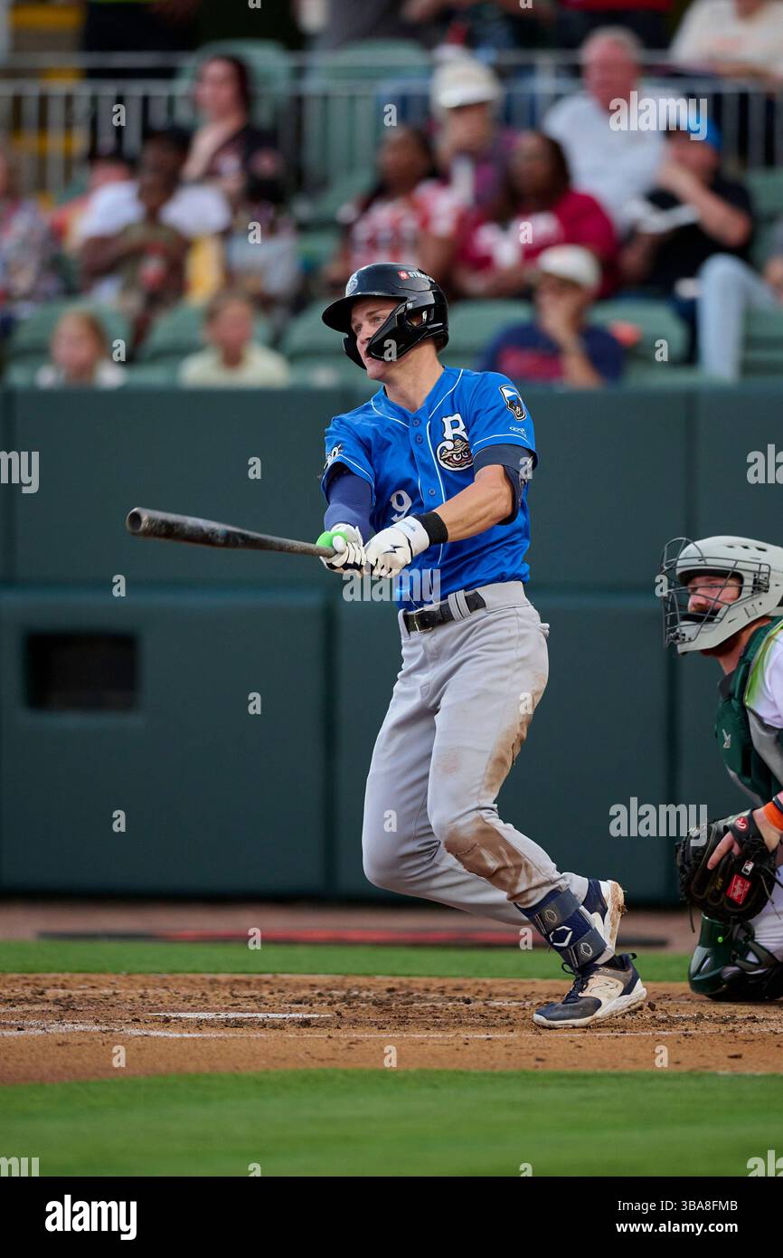 Biloxi Shuckers Cooper Pratt (9) bats during an MiLB Southern League ...