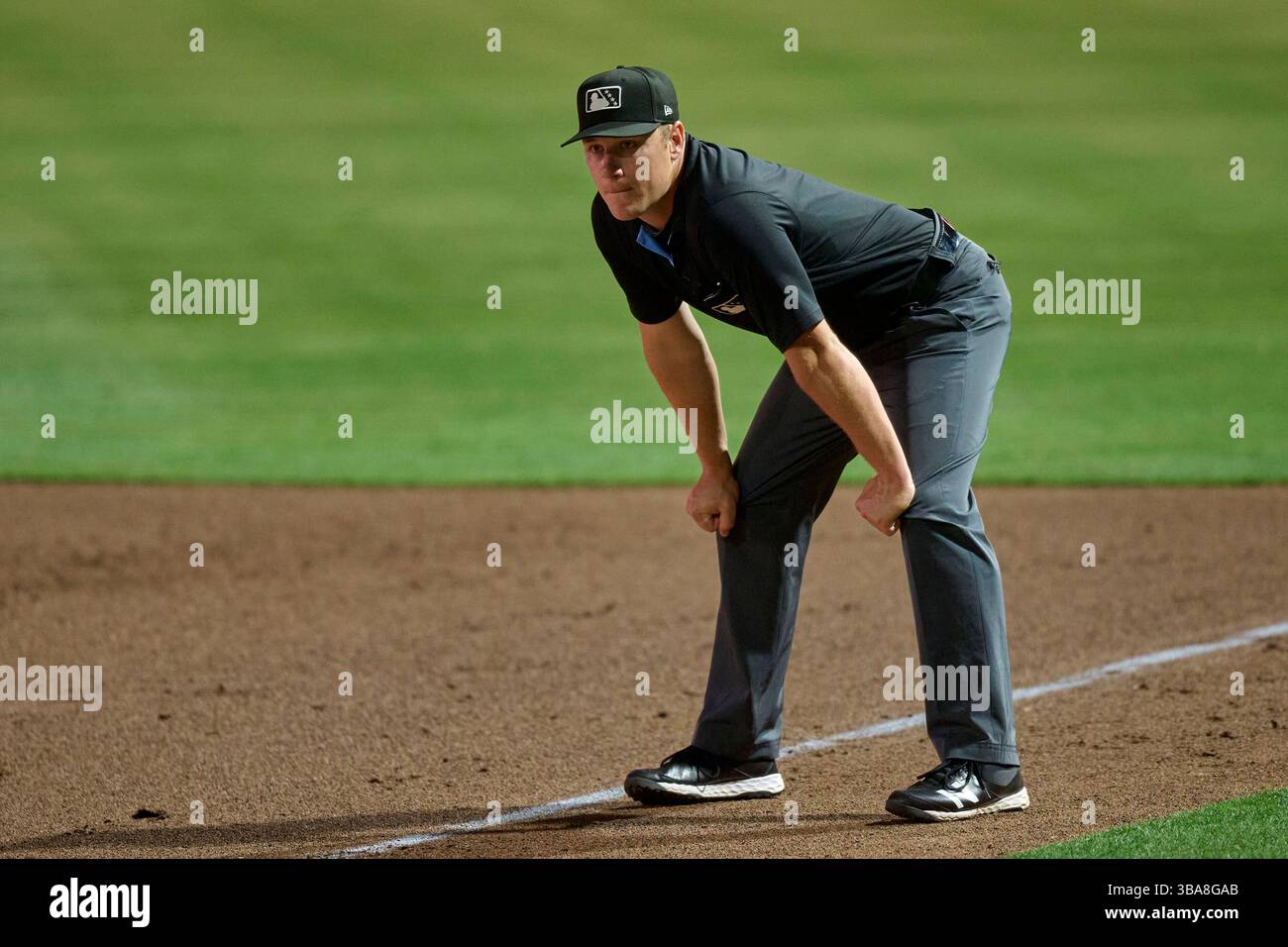 Umpire Tyler Hovick during an MiLB Southern League baseball game ...