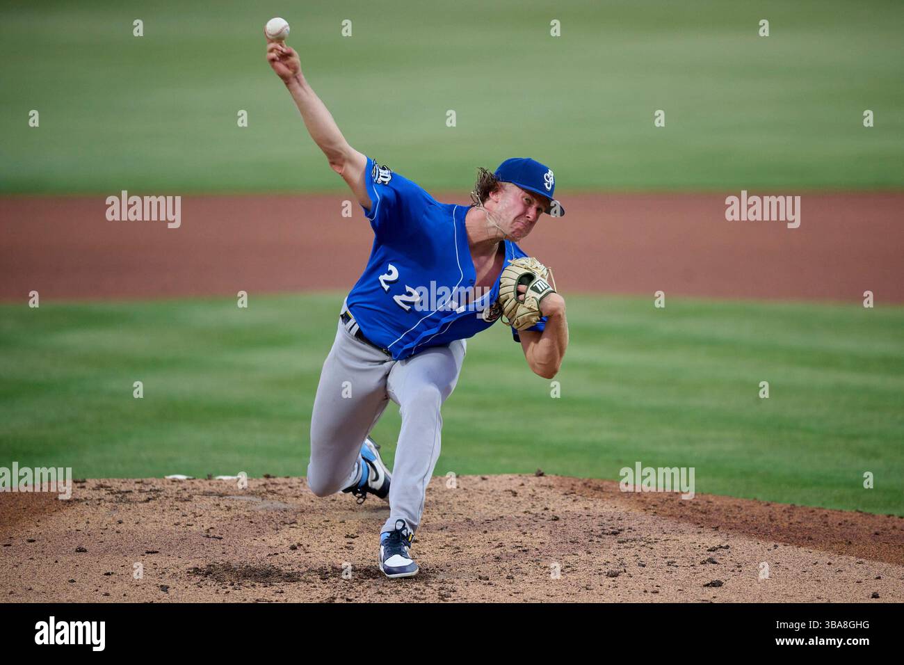 Biloxi Shuckers pitcher K.C. Hunt (22) during an MiLB Southern League ...