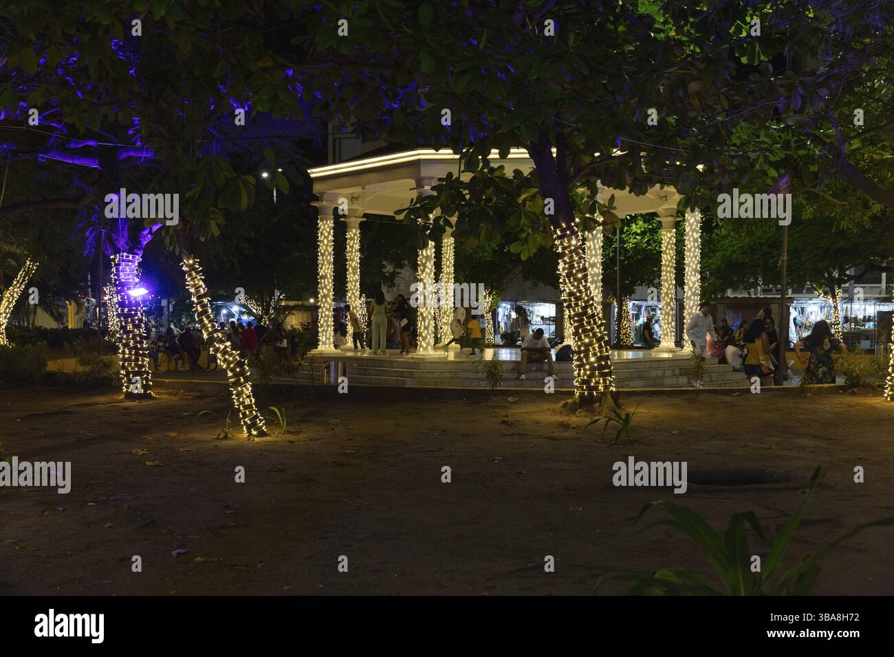 Christmas decorations, Cartagena, Colombia, South America Stock Photo ...