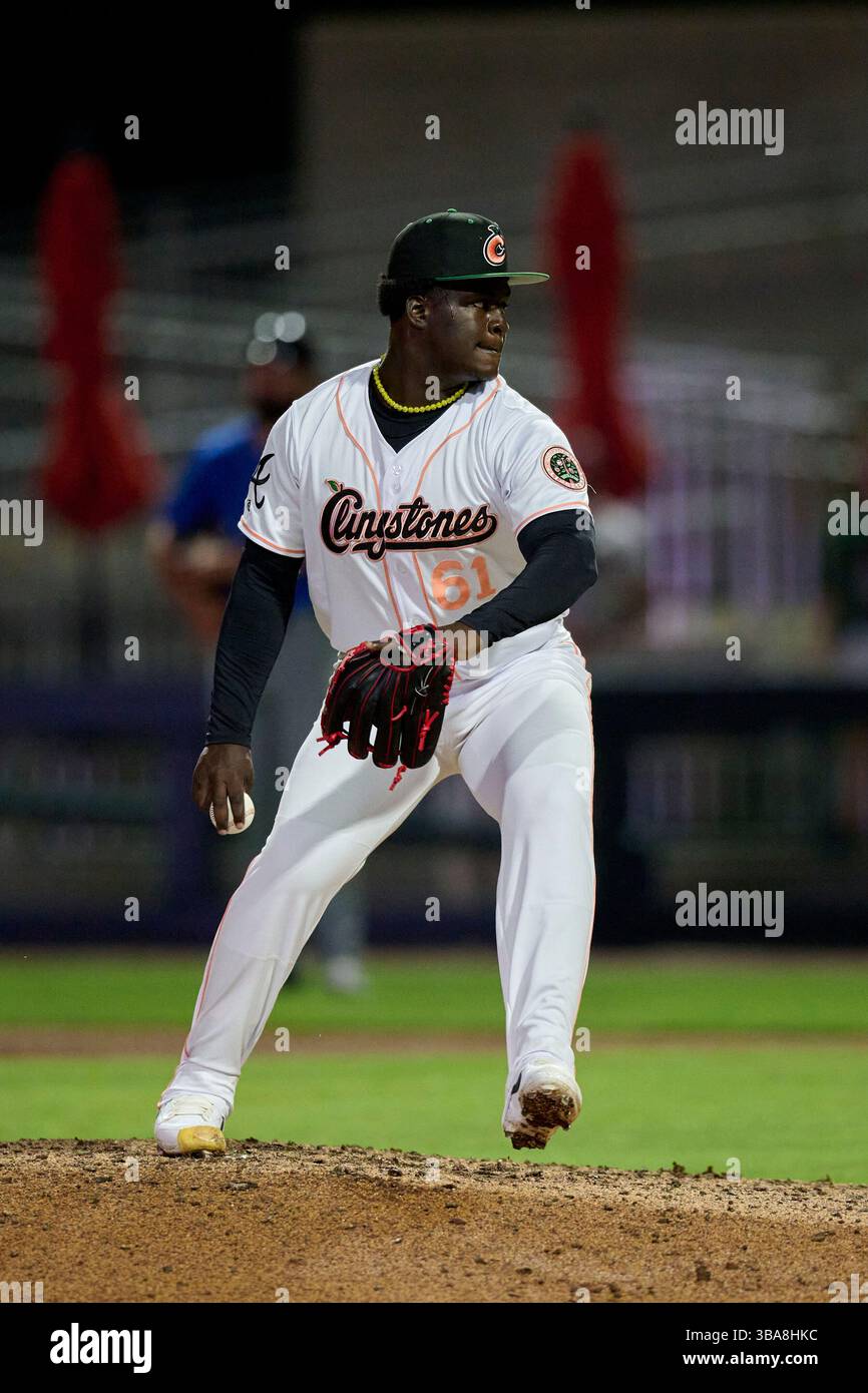 Columbus Clingstones pitcher Elison Joseph (61) during an MiLB Southern ...