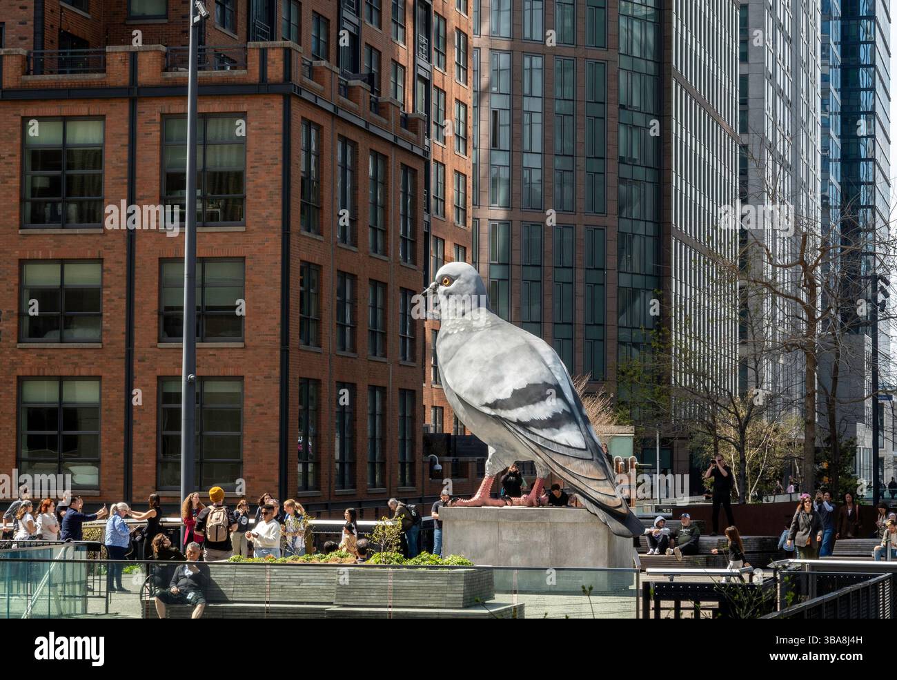 The huge public art piece, Dinosaur, is located on the spur of the ...
