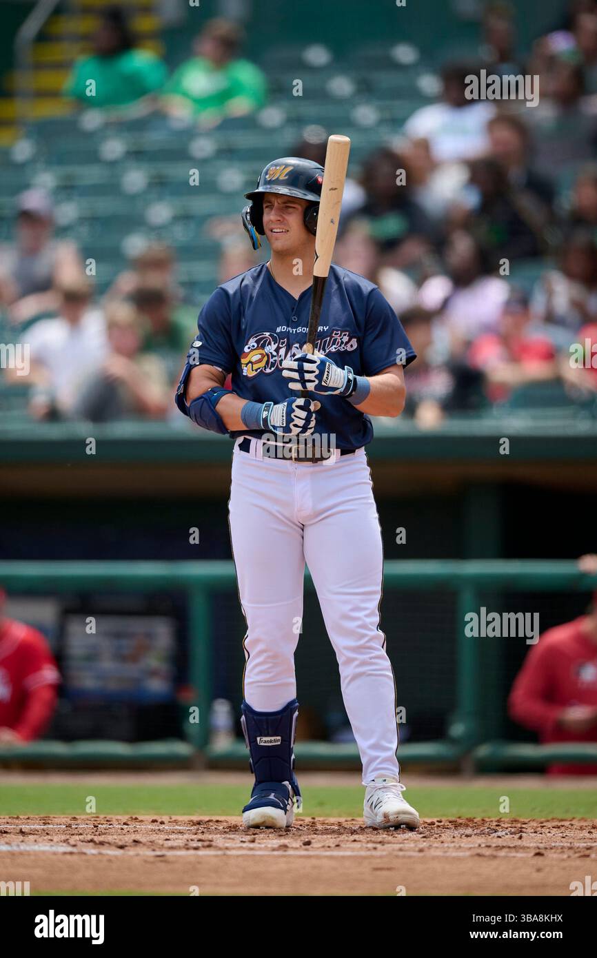 Montgomery Biscuits Colton Ledbetter (15) bats during an MiLB Southern ...