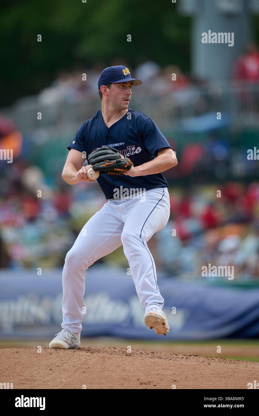 Montgomery Biscuits pitcher Jackson Baumeister (17) during an MiLB ...