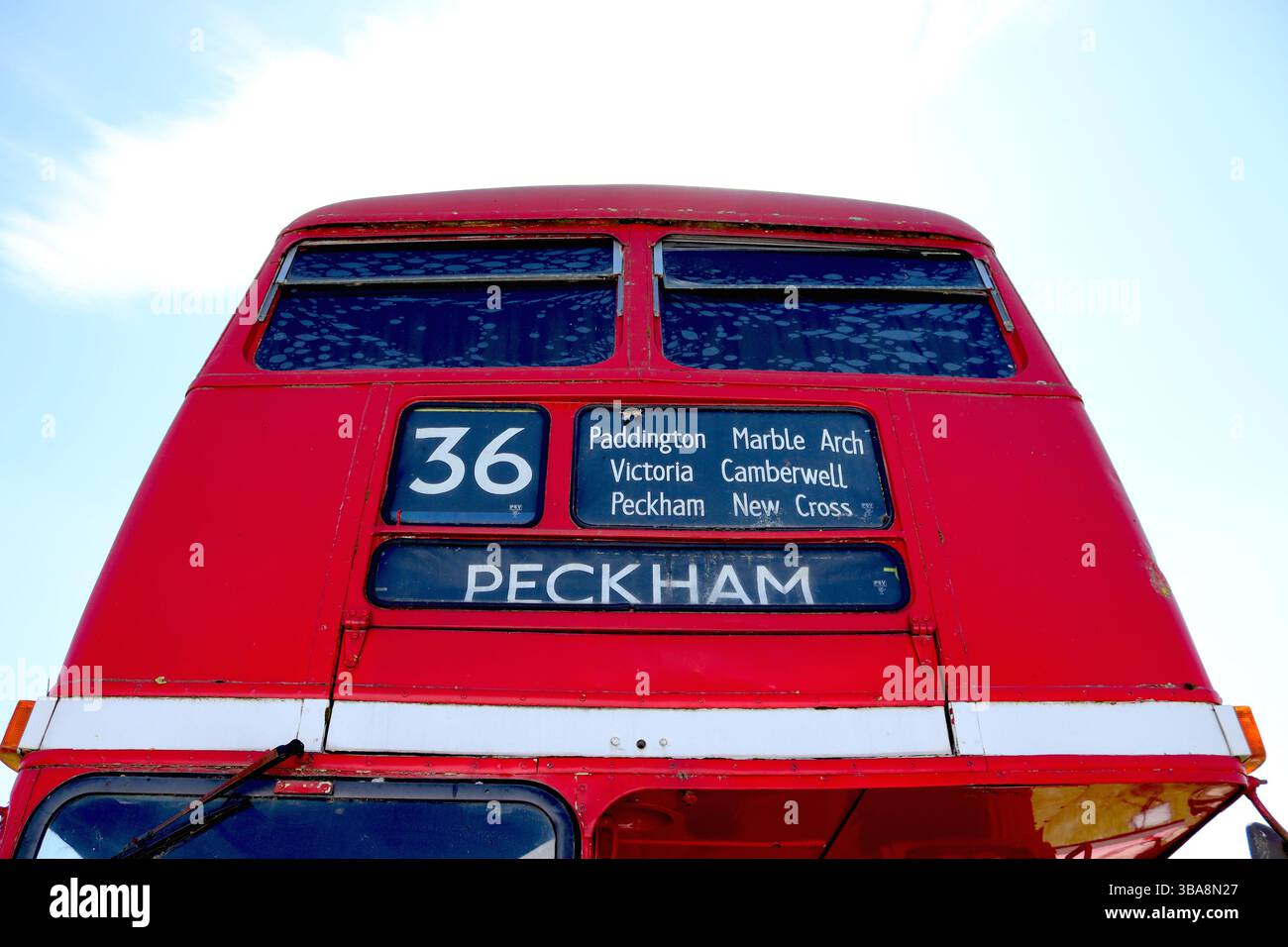 Looking up at the destination board of a 1967 London Transport ...