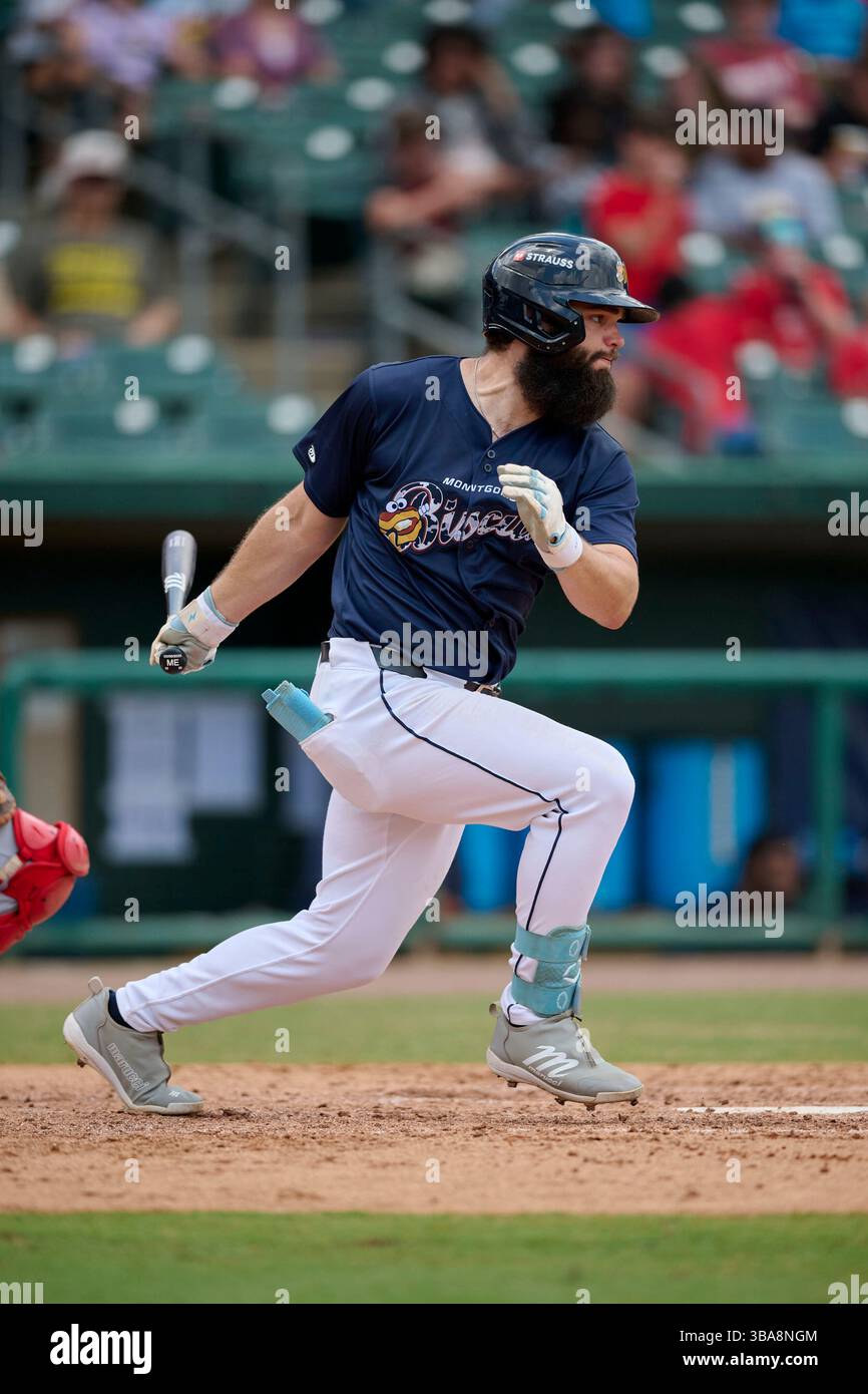 Montgomery Biscuits Matthew Etzel (34) bats during an MiLB Southern ...