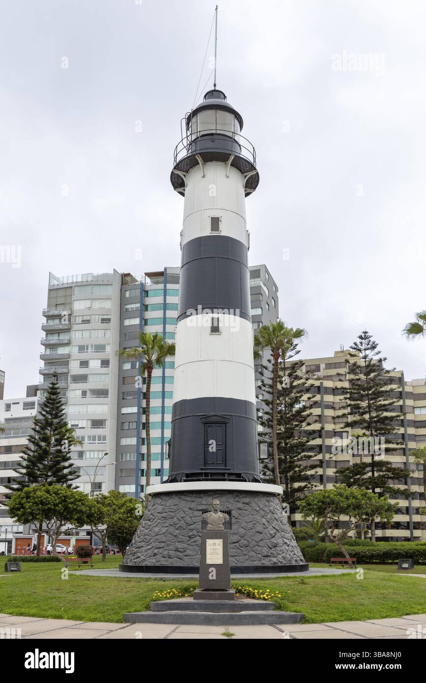 Lighthouse, Faro La Marina, Lima, Peru, South America Stock Photo - Alamy