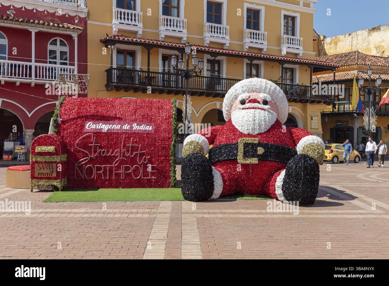 Christmas decorations, Cartagena, Colombia, South America Stock Photo ...
