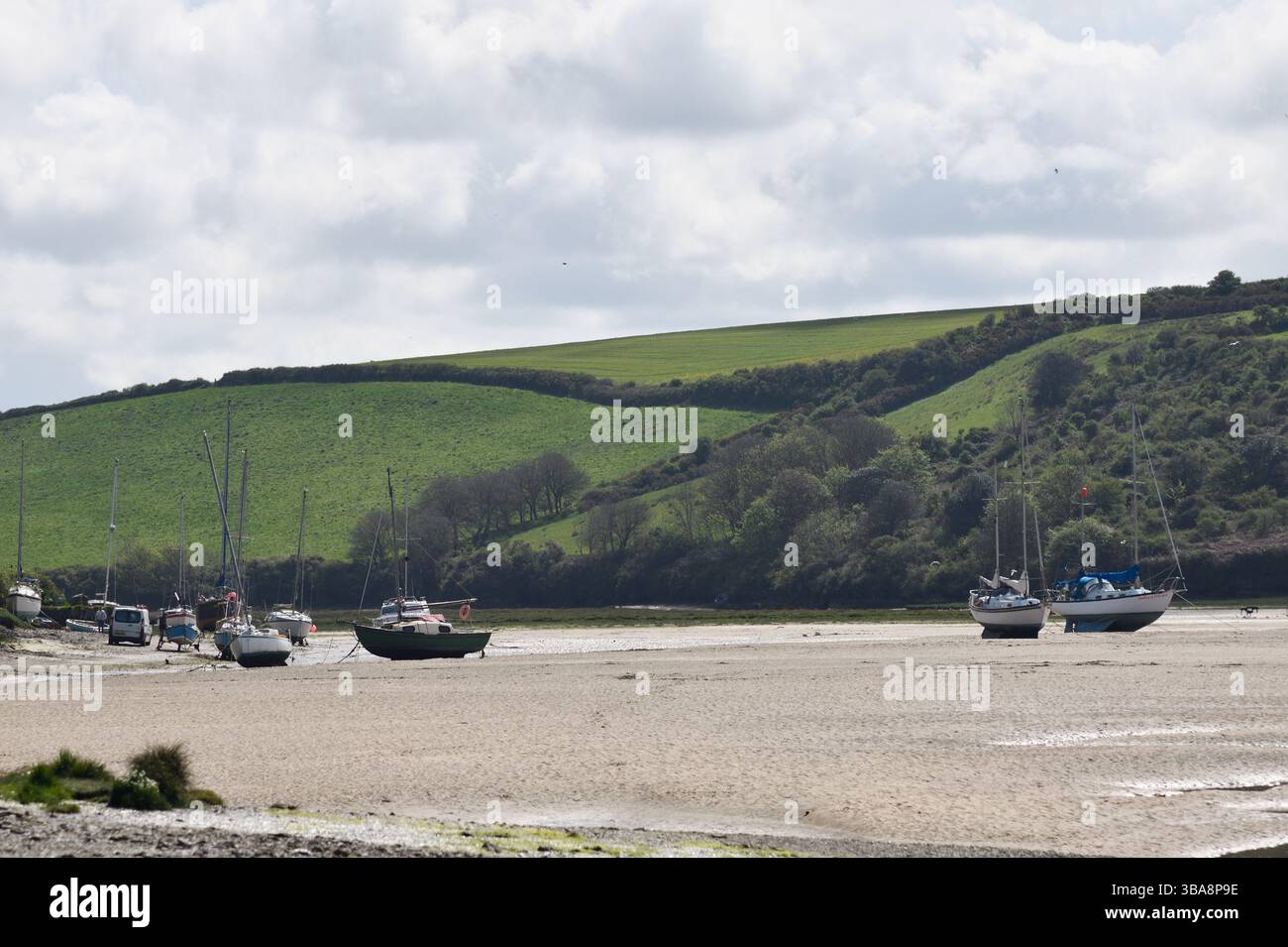 Gammel Estuary Newquay Cornwall England uk Stock Photo - Alamy