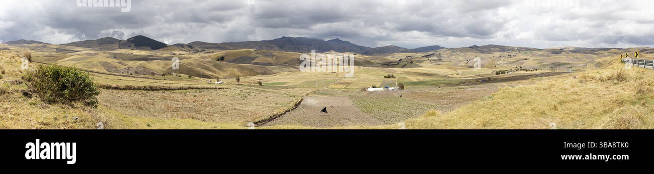 Car journey from Quito to Quilotoa, Andes, Ecuador, South America Stock ...