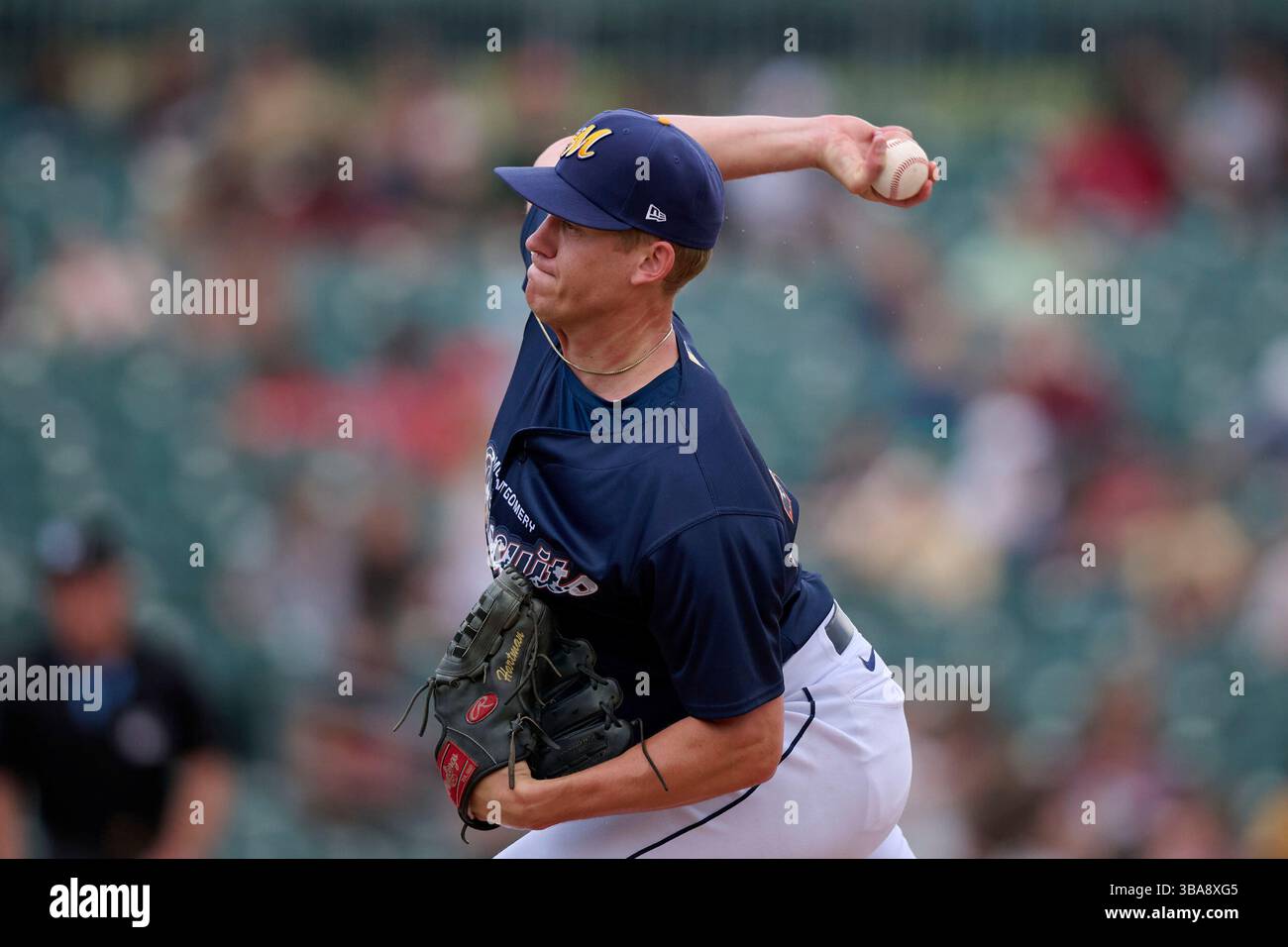 Montgomery Biscuits pitcher Jack Hartman (25) during an MiLB Southern ...
