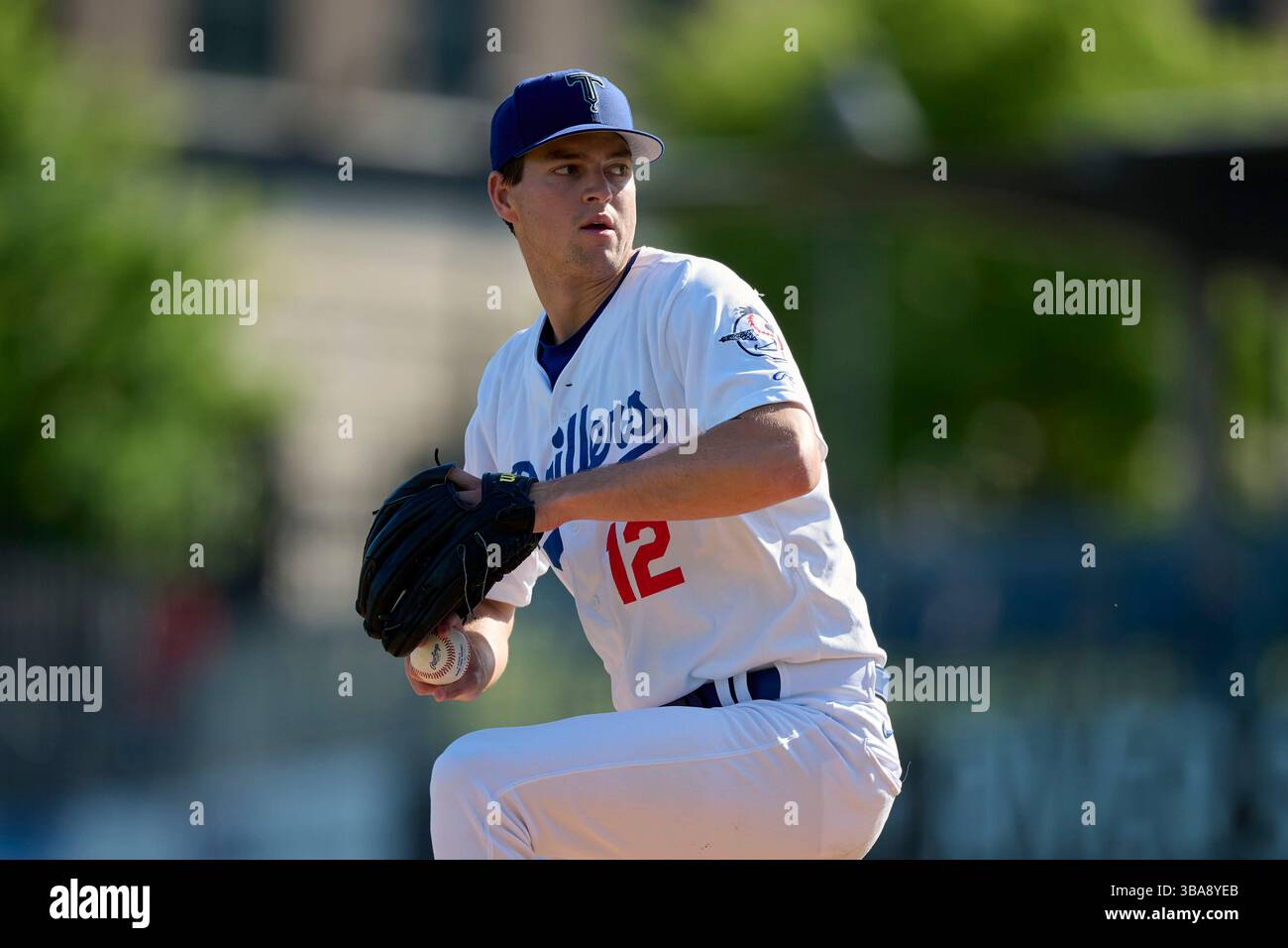 Tulsa Drillers pitcher Jared Karros (12) during an MiLB Texas League ...