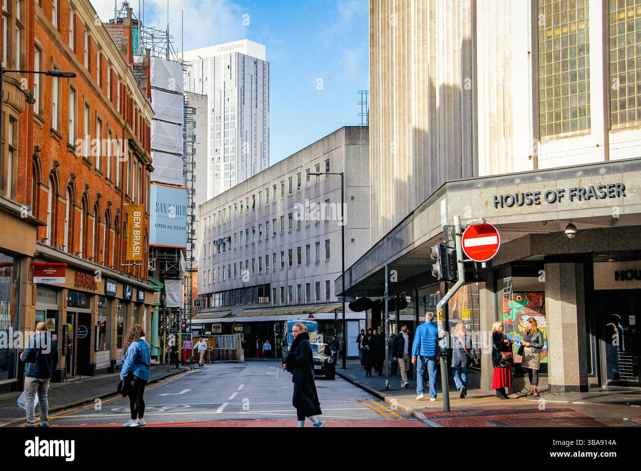 St Ann St, Pedestrian shopping street with classic 20th-century ...