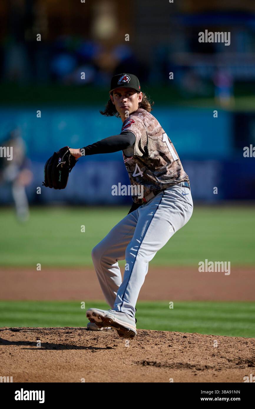 Arkansas Travelers pitcher Michael Morales (14) during an MiLB Texas ...