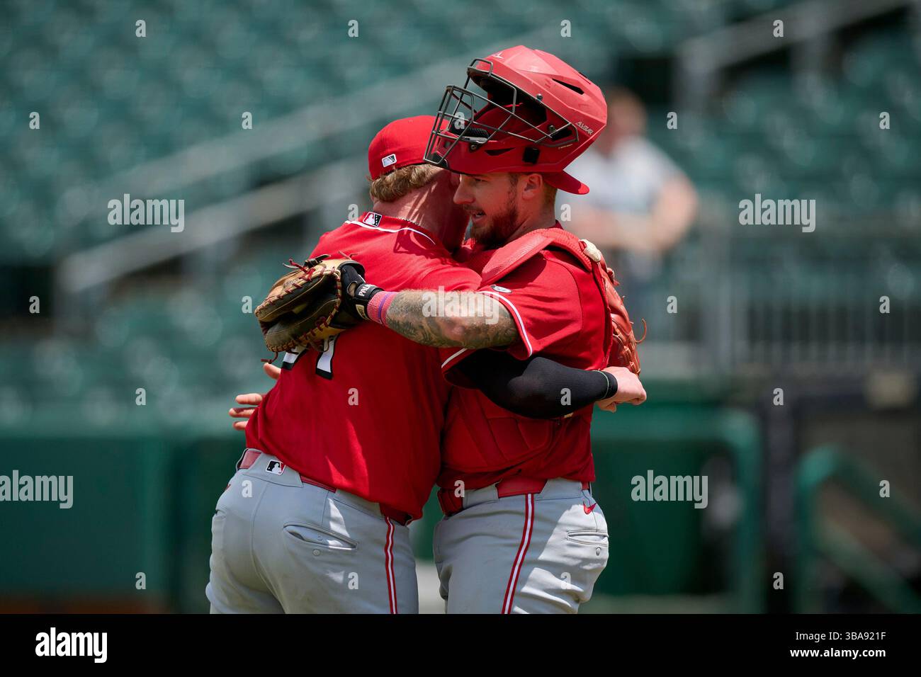 Chattanooga Lookouts pitcher Trevor Kuncl (31) celebrates the final out ...