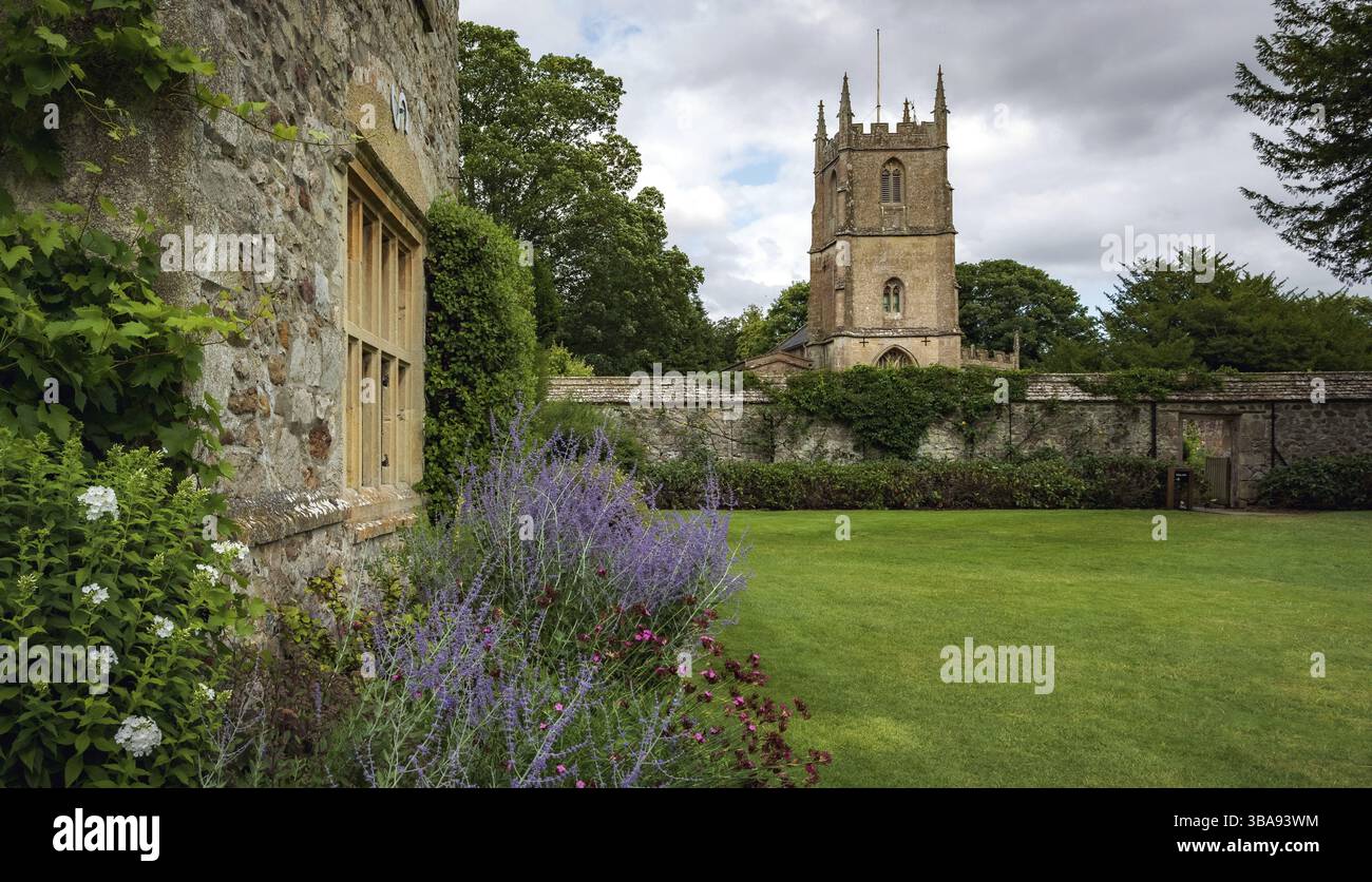 Avebury England, UK - gardens of avebury mansion at Dovecote in Avebury ...