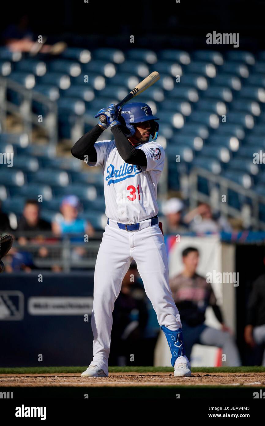 Tulsa Drillers Jose Ramos (31) bats during an MiLB Texas League ...