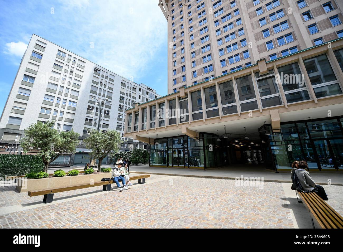 Milano, Milano. 12th May, 2025. Riqualificazione Torre Velasca e Piazza antistante - Milano, 12 ...