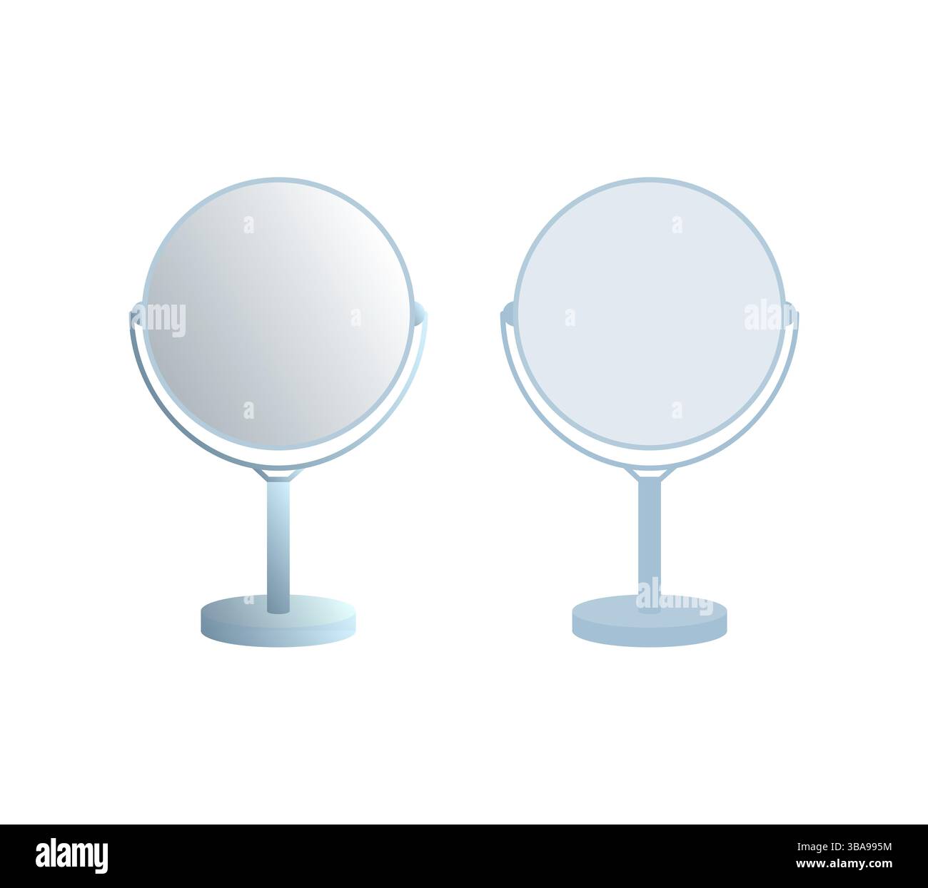 Vector set of mirrors in gradient and flat styles Stock Photo - Alamy