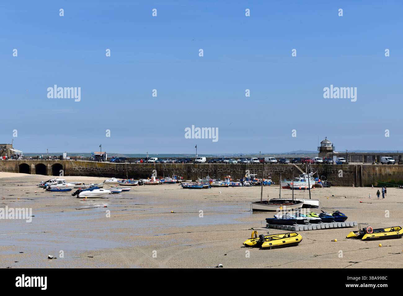 St Ives Harbour in the Spring of the Year Cornwall England uk Stock ...