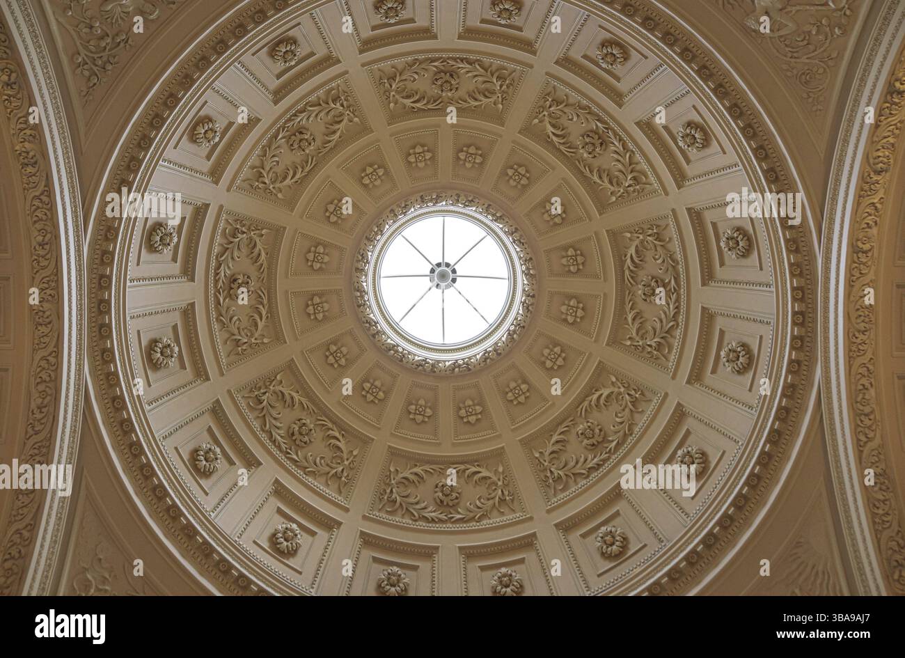 Circular roof with window of old building in the city of Bath in the ...
