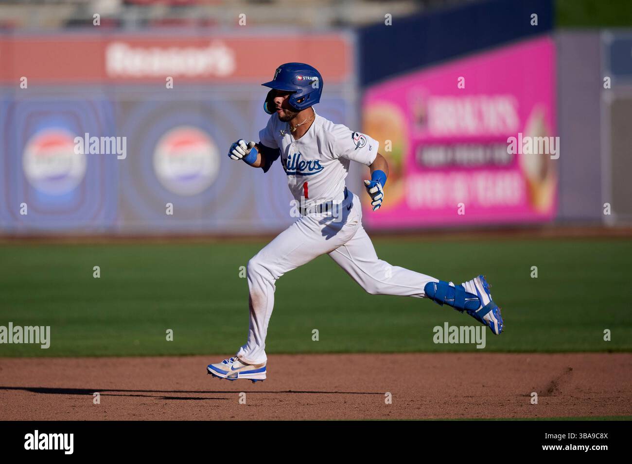 Tulsa Drillers Ezequiel Pagan (1) running the bases during an MiLB ...