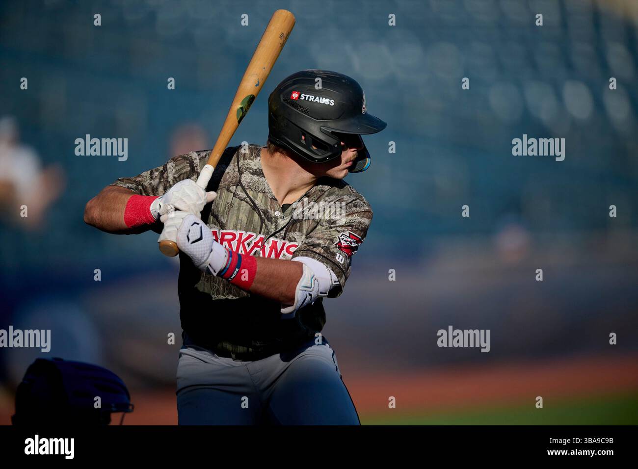Arkansas Travelers Jared Sundstrom (21) bats during an MiLB Texas ...