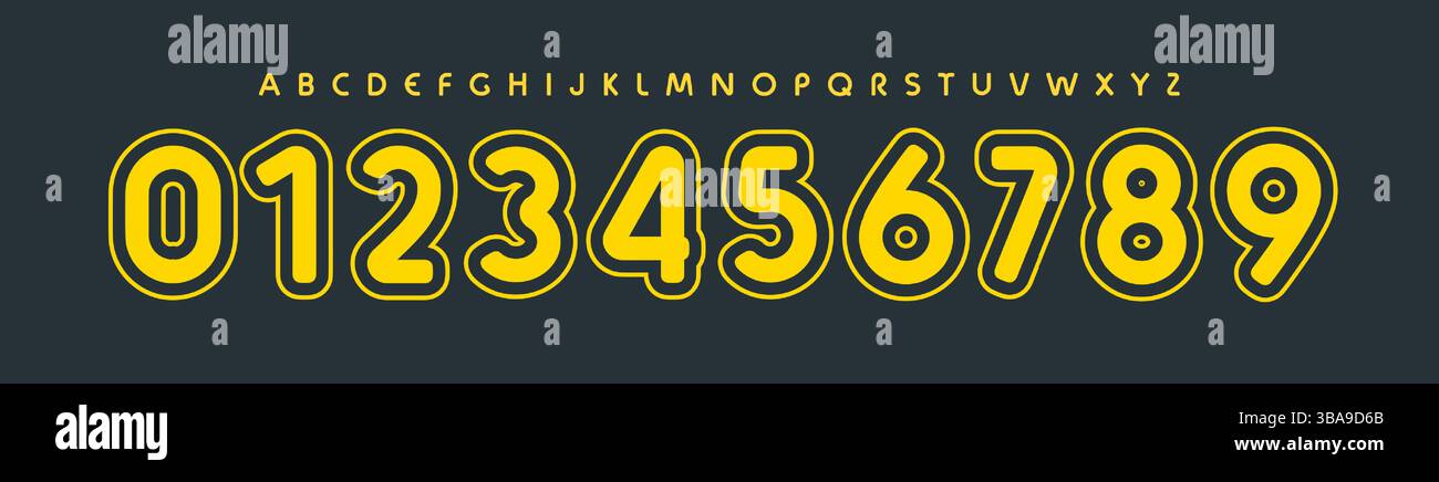 Rounded Number Font, Bold Bubble Alphabet, kids letters for toys logo ...