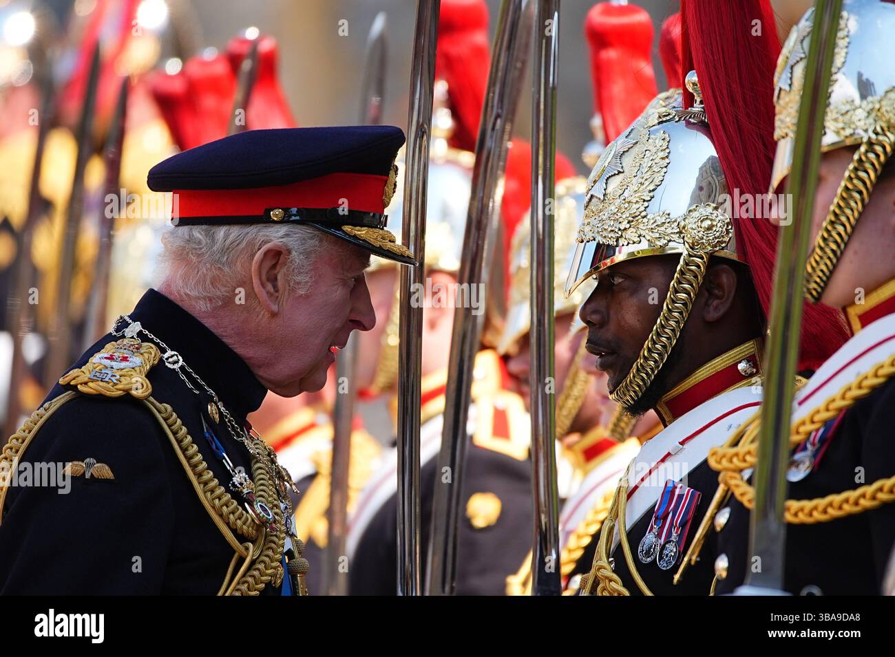 King Charles III, Colonel in Chief, The Household Cavalry attending the ...