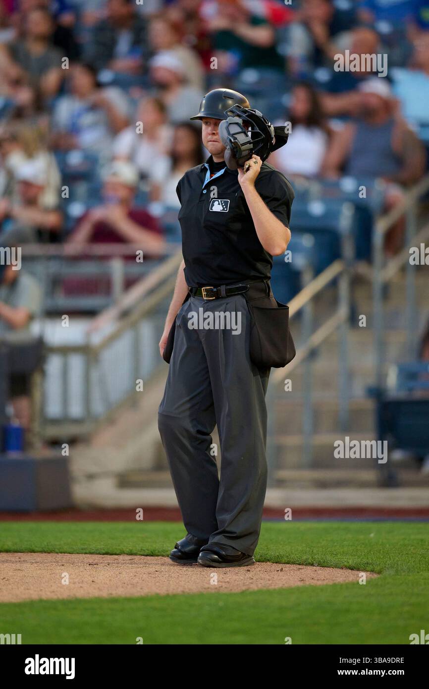 Umpire Jonathon Rector during an MiLB Texas League baseball game ...