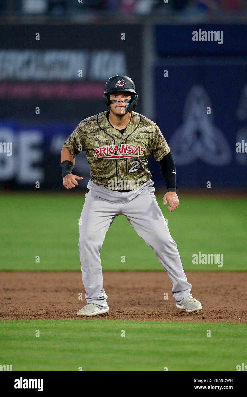 Arkansas Travelers Julio E. Rodriguez (26) leads off during an MiLB ...