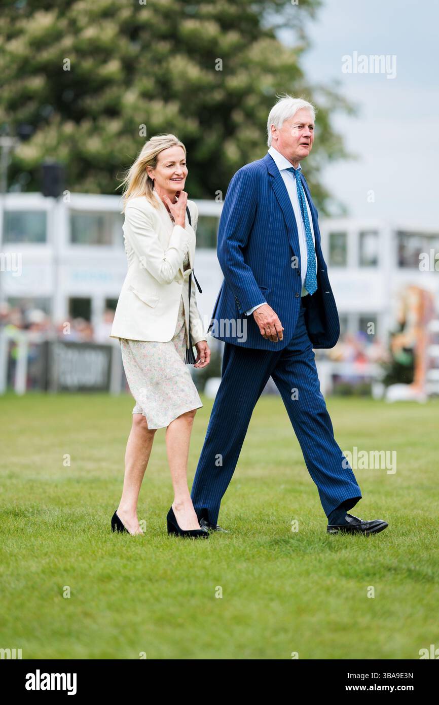 Henry Somerset, 12th Duke of Beaufort and wife Georgia Powell during ...
