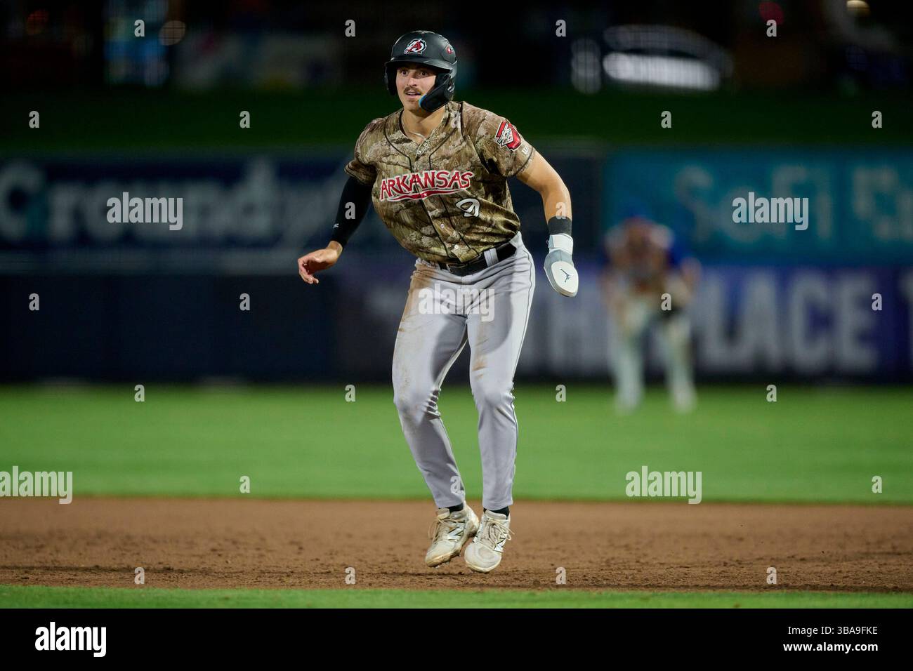 Arkansas Travelers Caleb Cali (9) leads off during an MiLB Texas League ...